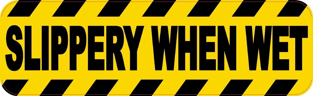 10in x 3in Slippery When Wet Sticker – StickerTalk®