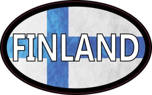 4in x 2.5in Flag Oval Finland Sticker – StickerTalk®