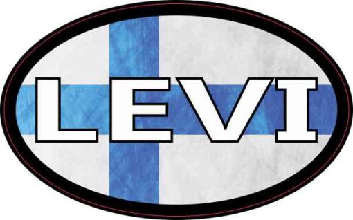 4in x 2.5in Oval Finnish Flag Levi Sticker – StickerTalk®