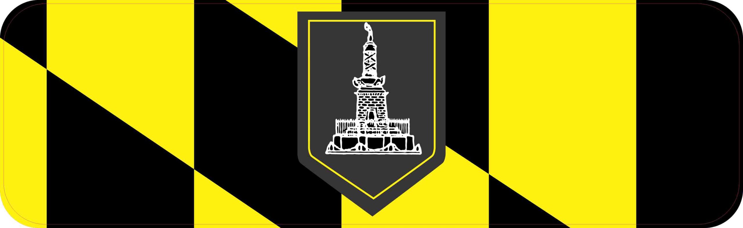 10in x 3in Baltimore Flag Bumper Sticker – StickerTalk®