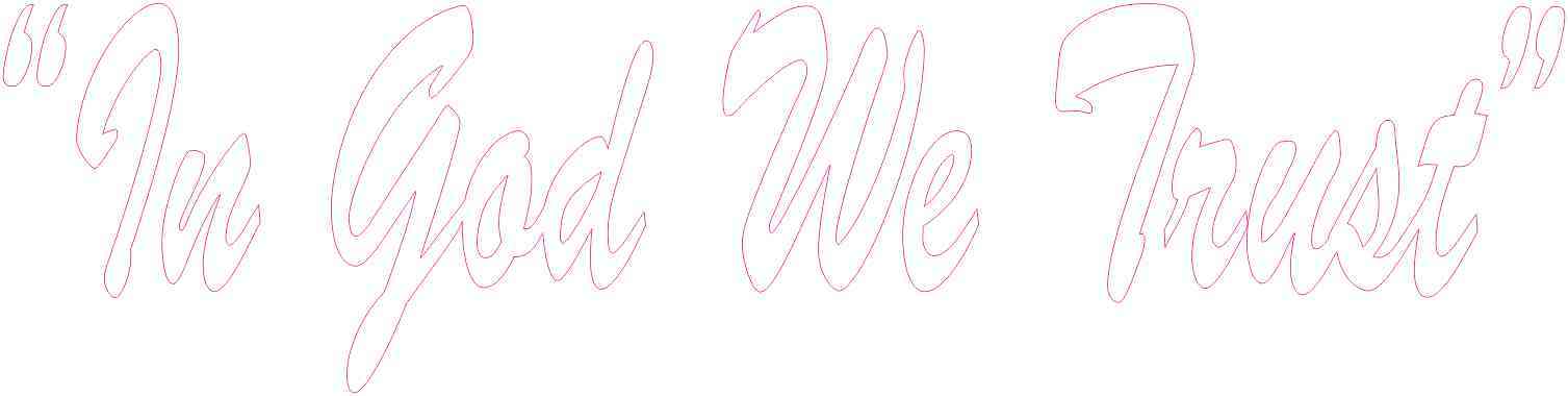 10in x 2.5in White Die Cut In God We Trust Sticker – StickerTalk®