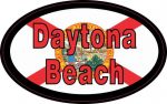 4in x 2.5in Flag Oval Daytona Beach Sticker – StickerTalk®