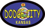 4in x 2.5in Oval Kansas Flag Dodge City Sticker – StickerTalk®