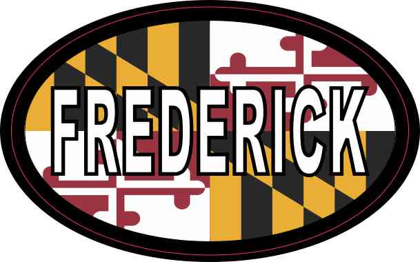 4in x 2.5in Oval Maryland Flag Frederick Sticker – StickerTalk®