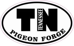4in x 2.5in Oval TN Pigeon Forge Tennessee Sticker – StickerTalk®