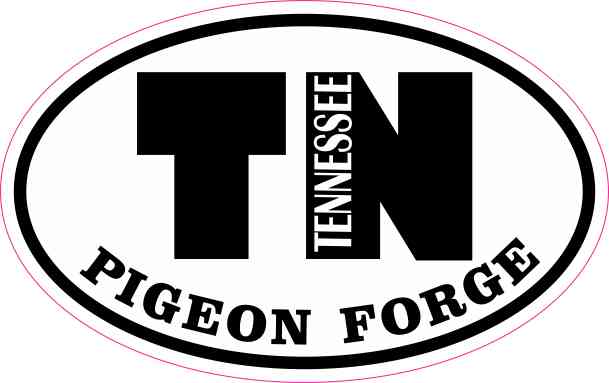 4in x 2.5in Oval TN Pigeon Forge Tennessee Sticker