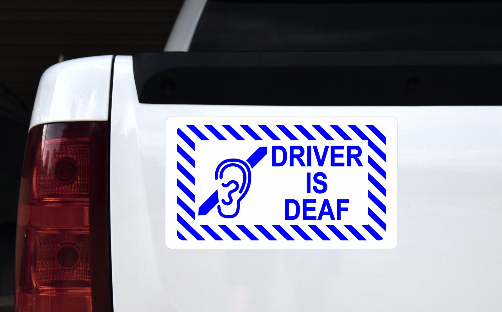 14in x 8in Driver Is Deaf Magnet – StickerTalk®