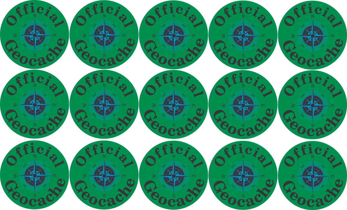 1in x 1in Official Geocache Permanent Vinyl Stickers – StickerTalk®