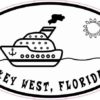 5in x 3in Cruise Ship Oval Key West Sticker – StickerTalk®