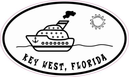 5in x 3in Cruise Ship Oval Key West Sticker – StickerTalk®
