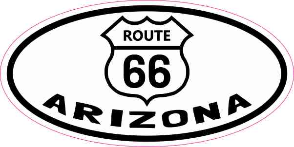 4in x 2in Oval Route 66 Arizona Sticker – StickerTalk®
