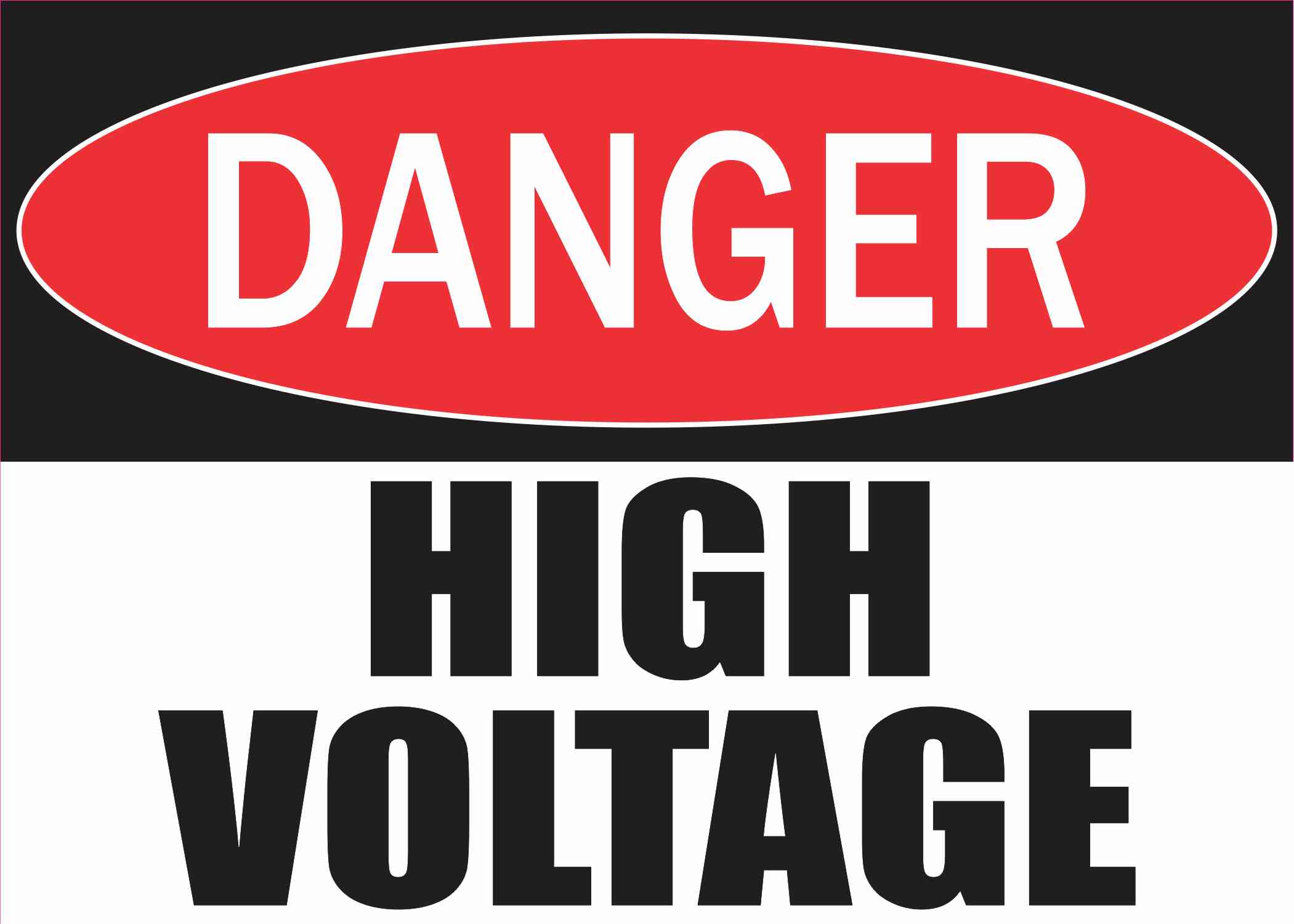 14in x 10in Danger High Voltage Sticker – StickerTalk®