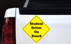 12in x 12in Student Driver On Board Sticker – StickerTalk®