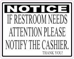 5in x 4in If Restroom Needs Attention Sticker – StickerTalk®