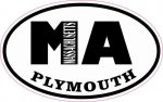 4in x 2.5in Oval MA Plymouth Massachusetts Sticker – StickerTalk®