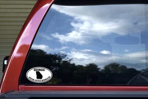 5in x 3in Oval Georgia Wisdom Justice Moderation Sticker – StickerTalk®