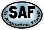3in x 2in Colorful Oval SAF St. Augustine Sticker – StickerTalk®