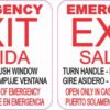2in x 2in English and Spanish Emergency Exit Stickers – StickerTalk®