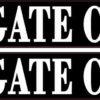 8in x 1in Keep Gate Closed Stickers