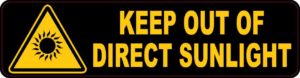 8in x 2in Keep Out of Direct Sunlight Magnet – StickerTalk®