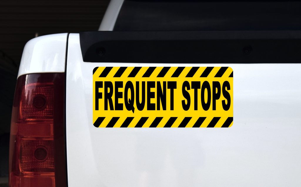 14in x 6in Frequent Stops Sticker – StickerTalk®