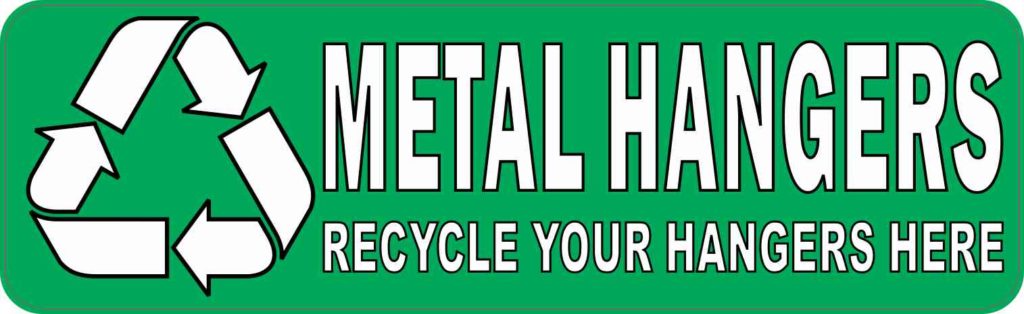 10in x 3in Metal Hangers Recycle Sticker – StickerTalk®
