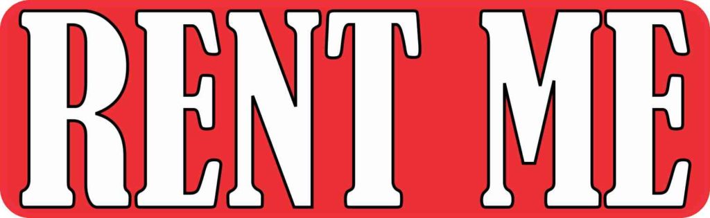 10in x 3in Rent Me Magnet – StickerTalk®