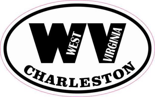 4in x 2.5in Oval WV Charleston West Virginia Sticker – StickerTalk®