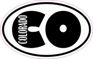4in x 2.5in Oval CO Colorado Sticker – StickerTalk®