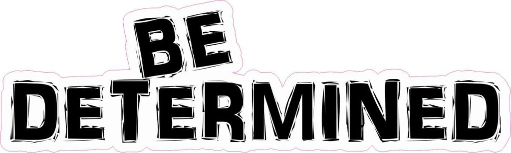 10in x 3in Be Determined Sticker – StickerTalk®
