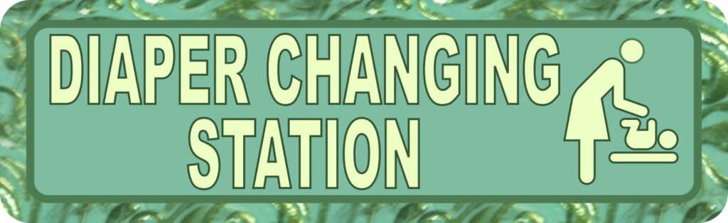 10in x 3in Vine Green Diaper Changing Station Sticker – StickerTalk®