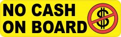10in x 3in No Cash on Board Sticker | StickerTalk®
