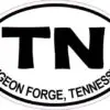 4.25in x 2.75in Oval Pigeon Forge Tennessee Sticker