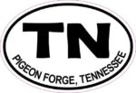 4.25in x 2.75in Oval Pigeon Forge Tennessee Sticker – StickerTalk®