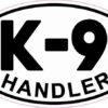 5in x 3in Oval K-9 Handler Sticker – StickerTalk®