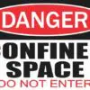 5in x 3.5in Do Not Enter Confined Space Sticker