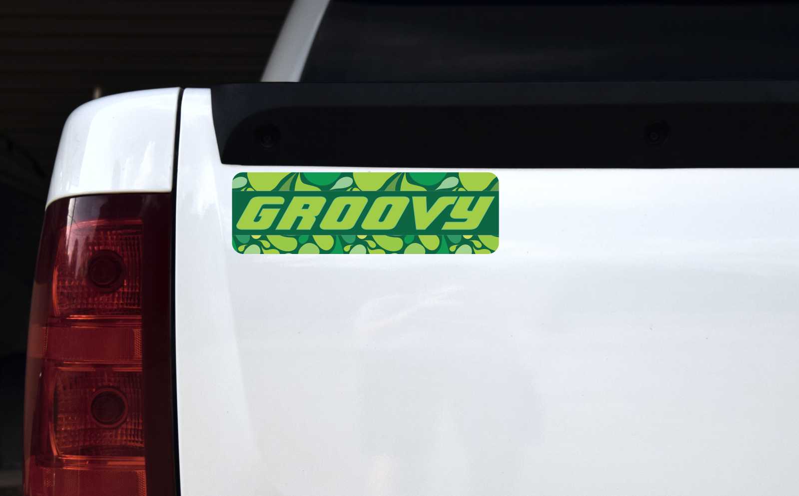 10in x 3in Groovy Vinyl Sticker – StickerTalk®