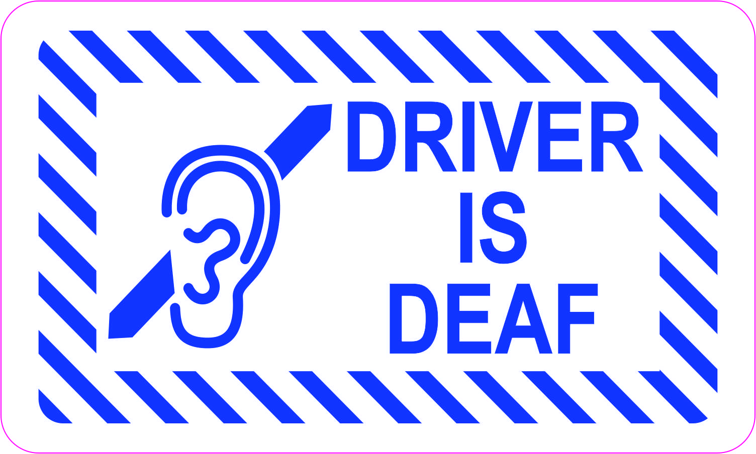 5in x 3in Driver Is Deaf Vinyl Sticker – StickerTalk®