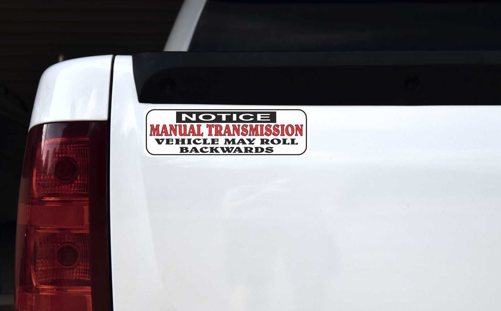 10in x 3in Notice Manual Transmission Magnet – StickerTalk®