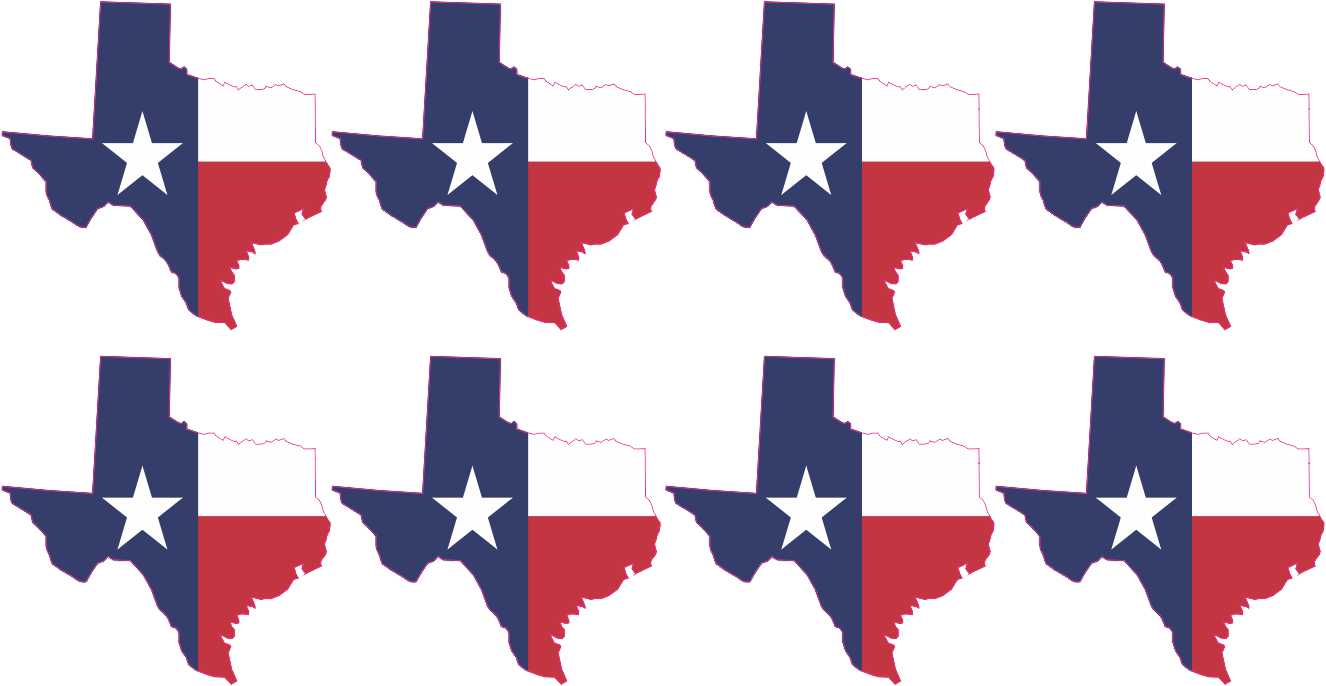 1in x 1in Die Cut Texas Flag Vinyl Stickers – StickerTalk®