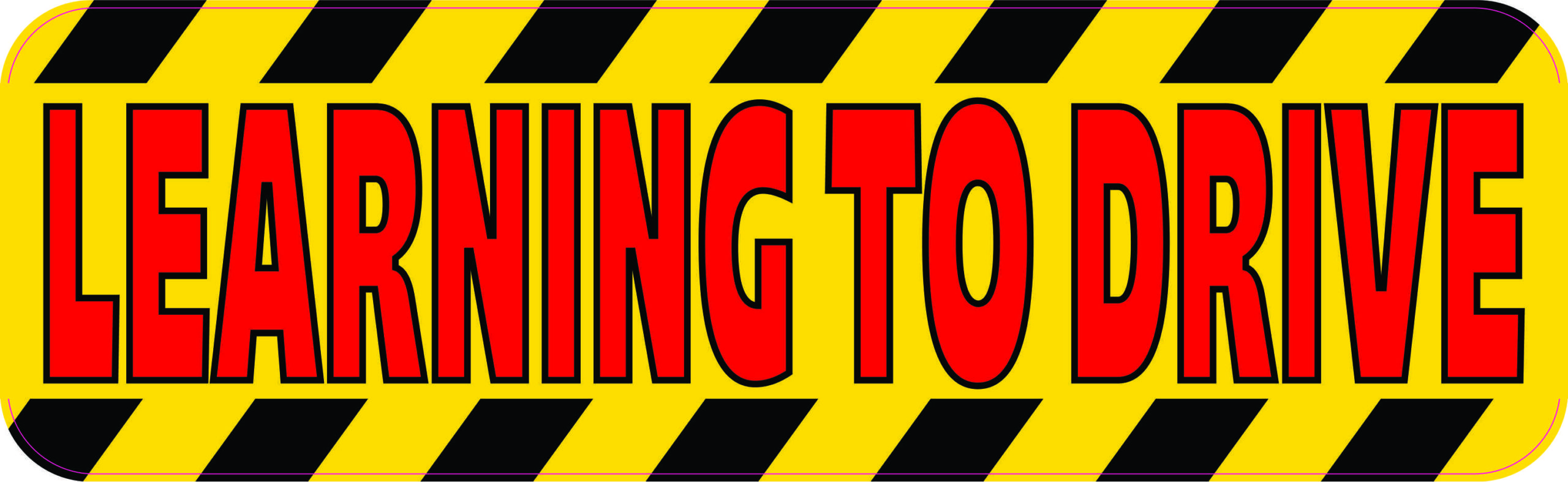 StickerTalk Learning to Drive Magnet, 10 inches x 3 inches