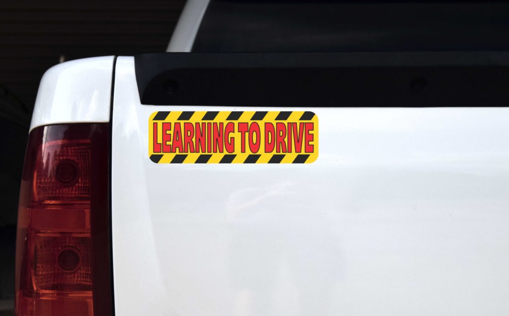 StickerTalk Learning to Drive Magnet, 10 inches x 3 inches