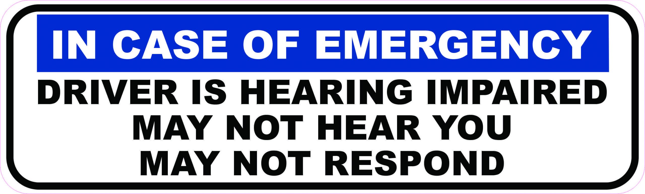 StickerTalk Driver Is Hearing Impaired Magnet, 10 inches x 3 inc ...