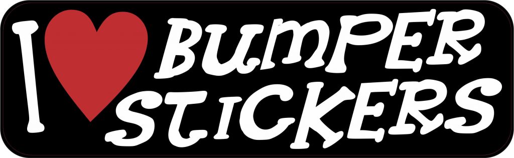 StickerTalk I Love Bumper Stickers Vinyl Sticker, 10 inches x 3 ...