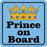 StickerTalk Prince on Board Vinyl Sticker, 4 inches x 4 inches