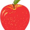StickerTalk Red Apple Vinyl Sticker, 4 inches x 5 inches