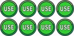 StickerTalk Use Vinyl Stickers, 1 sheet of 8 stickers, 1.5 inches x 1.5 ...