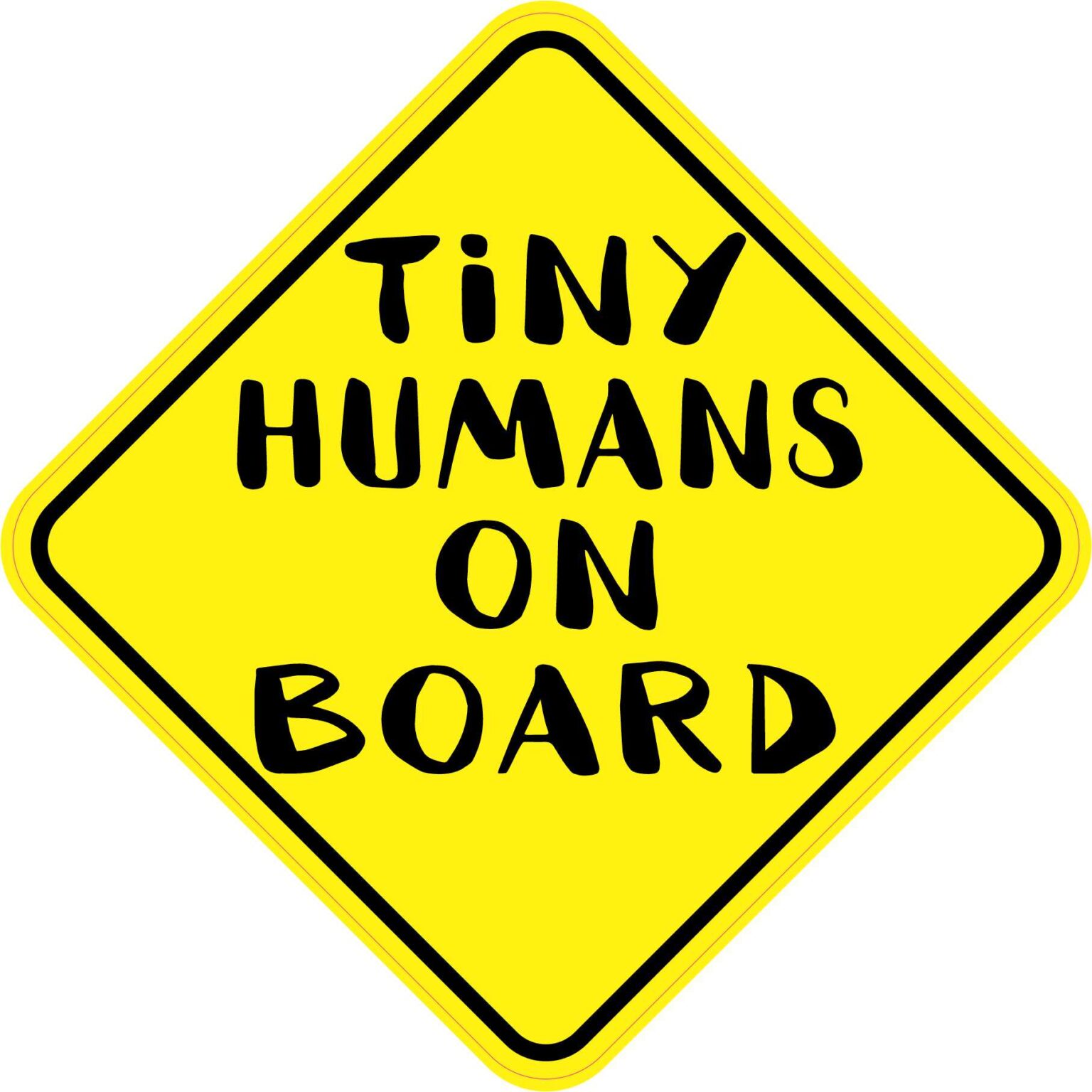 StickerTalk Tiny Humans on Board Vinyl Sticker, 6 inches x 6 inc ...