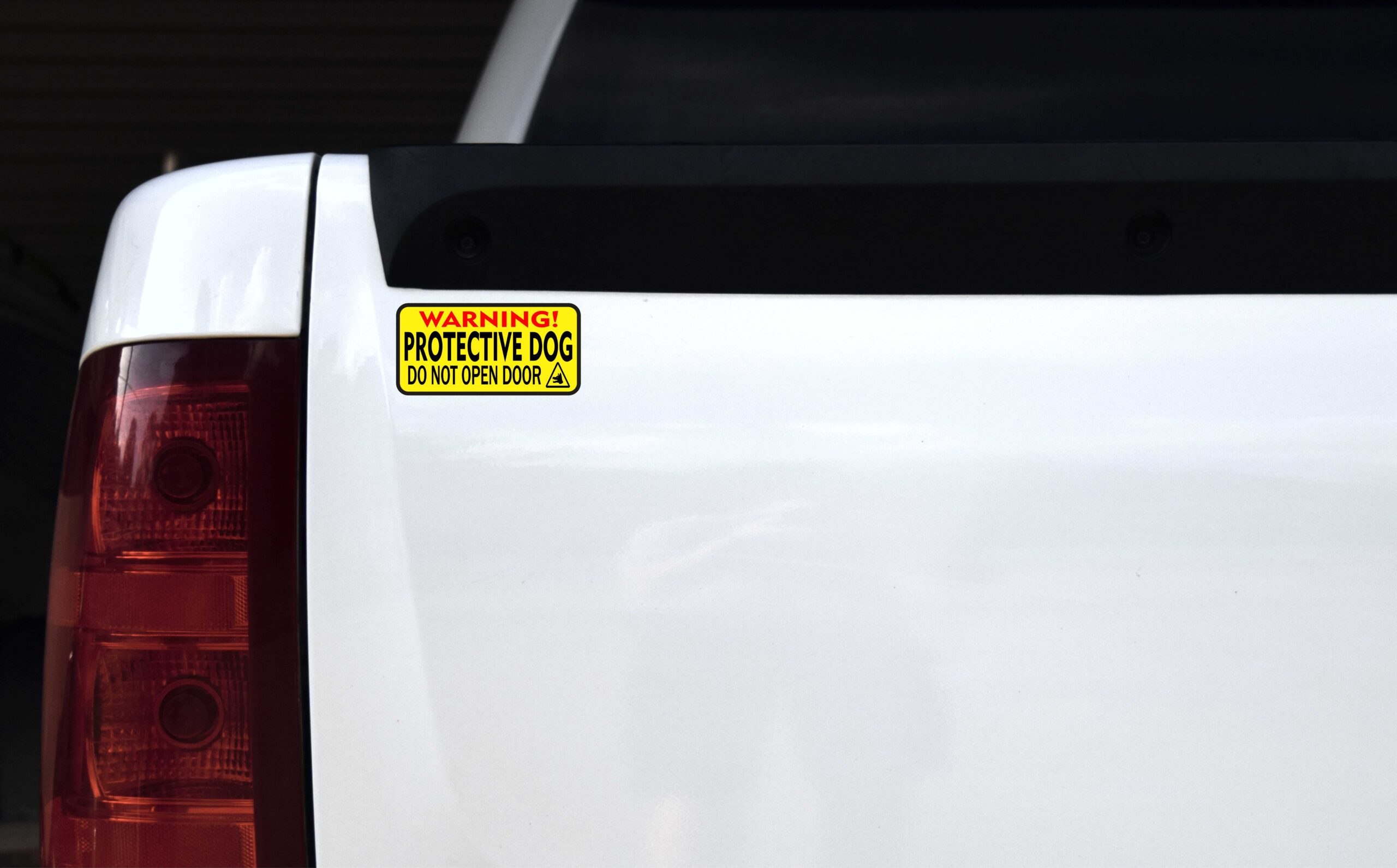 StickerTalk Do Not Open Door Protective Dog Vinyl Stickers, 4 in ...