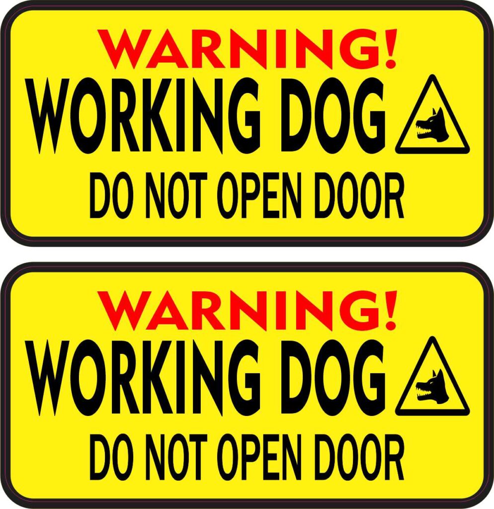 StickerTalk Do Not Open Door Working Dog Vinyl Stickers, 4 inche ...